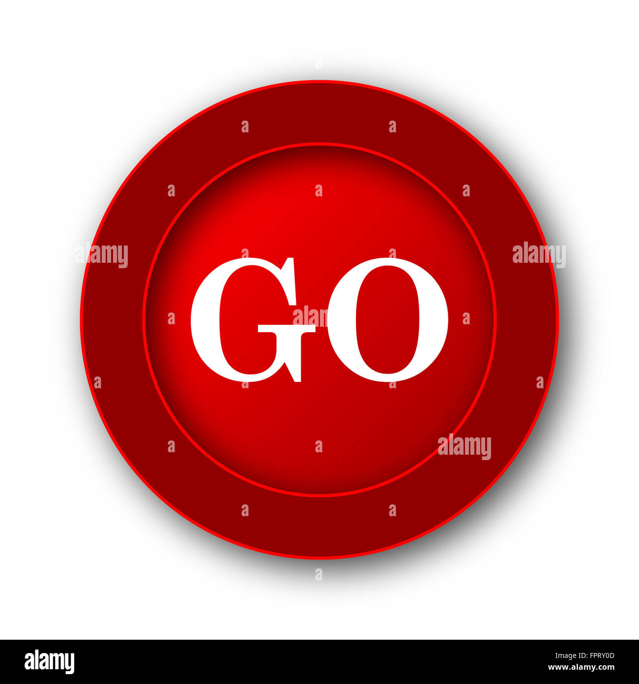 GO icon. Internet button on white background Stock Photo - Alamy