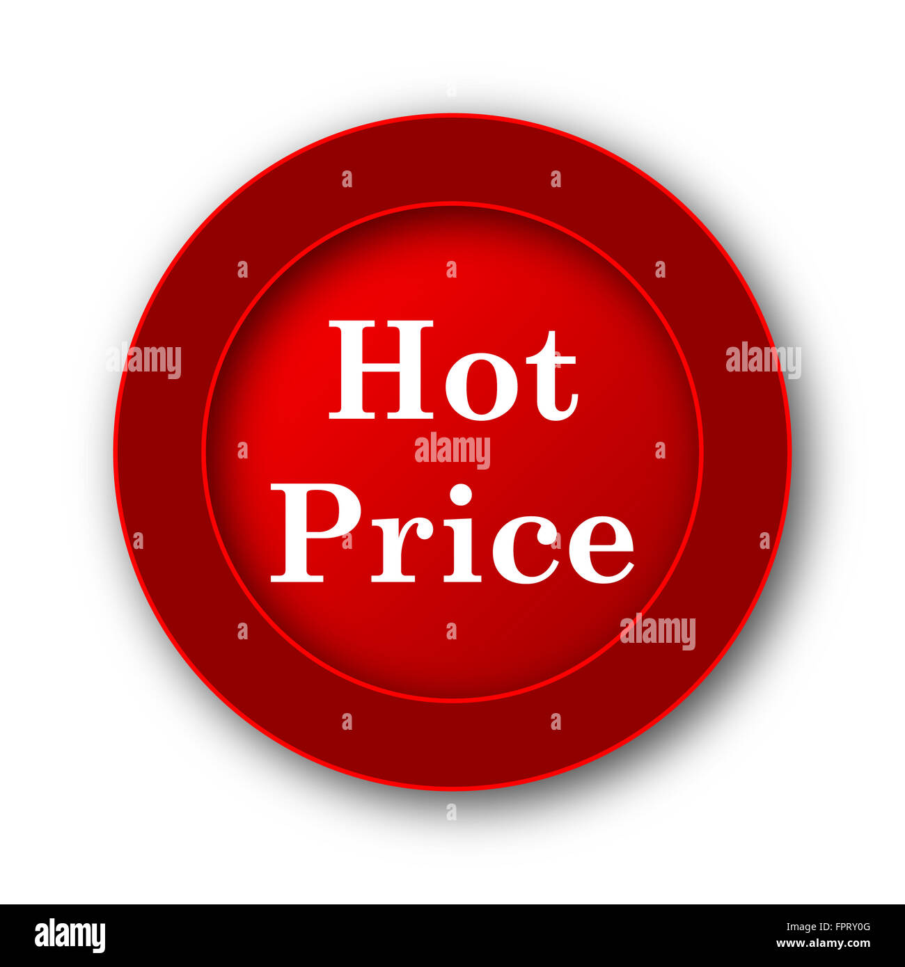 Hot price icon. Internet button on white background Stock Photo - Alamy