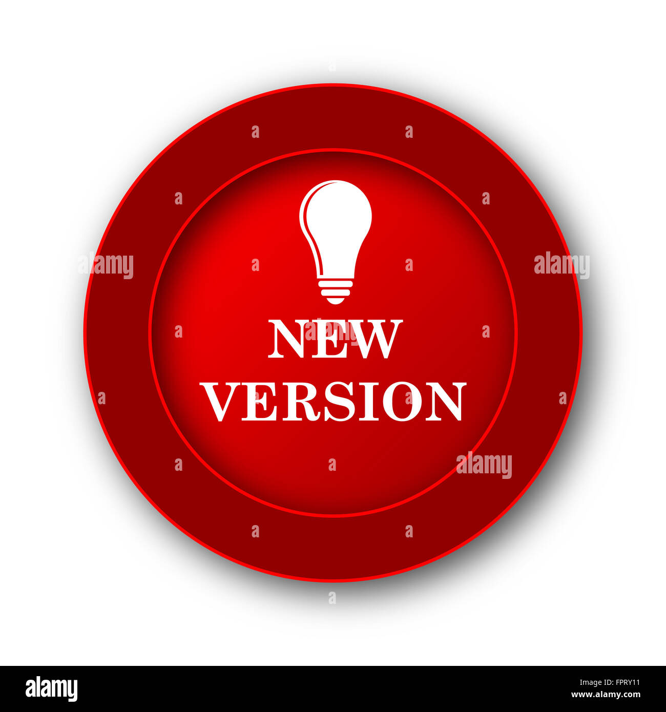 New version icon. Internet button on white background Stock Photo - Alamy