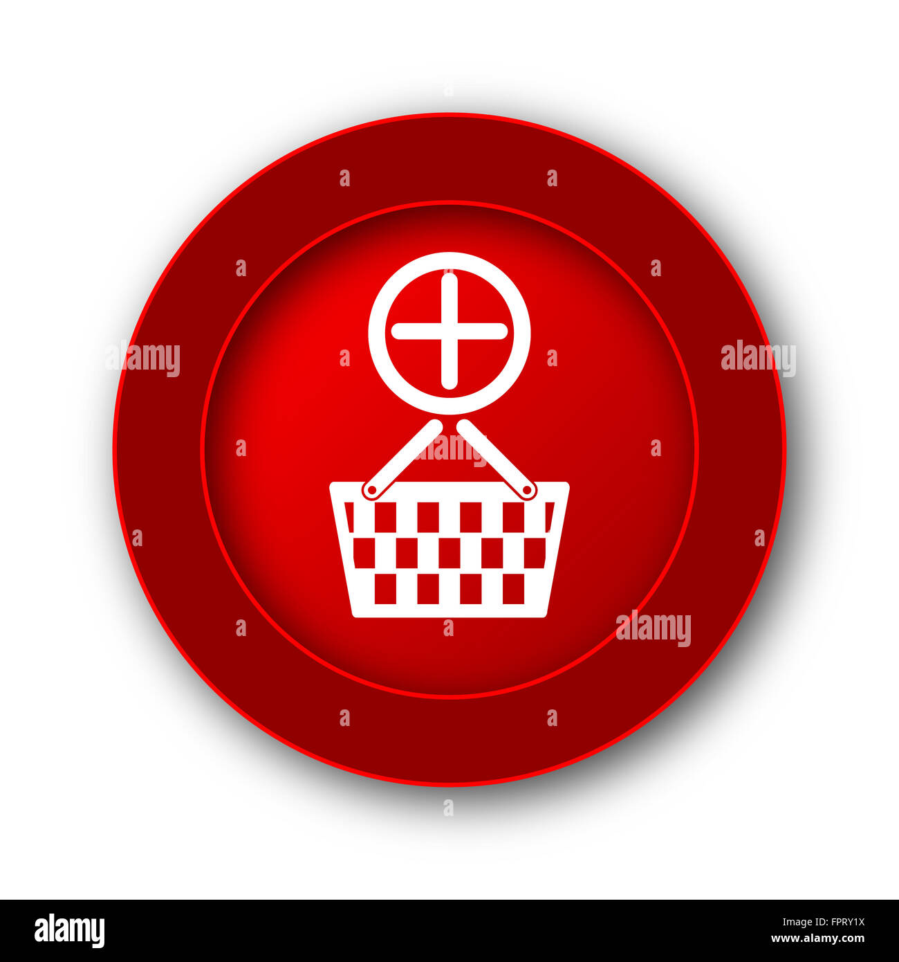 Add to basket icon. Internet button on white background Stock Photo - Alamy