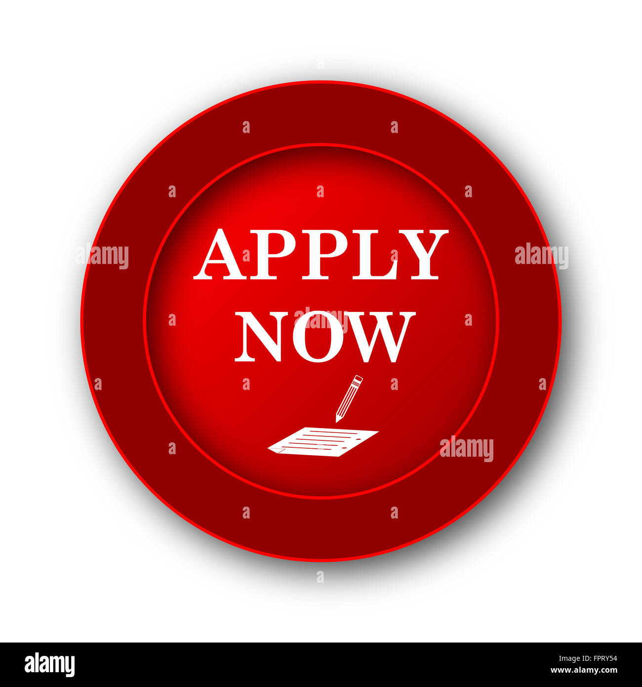 Apply now icon. Internet button on white background Stock Photo - Alamy