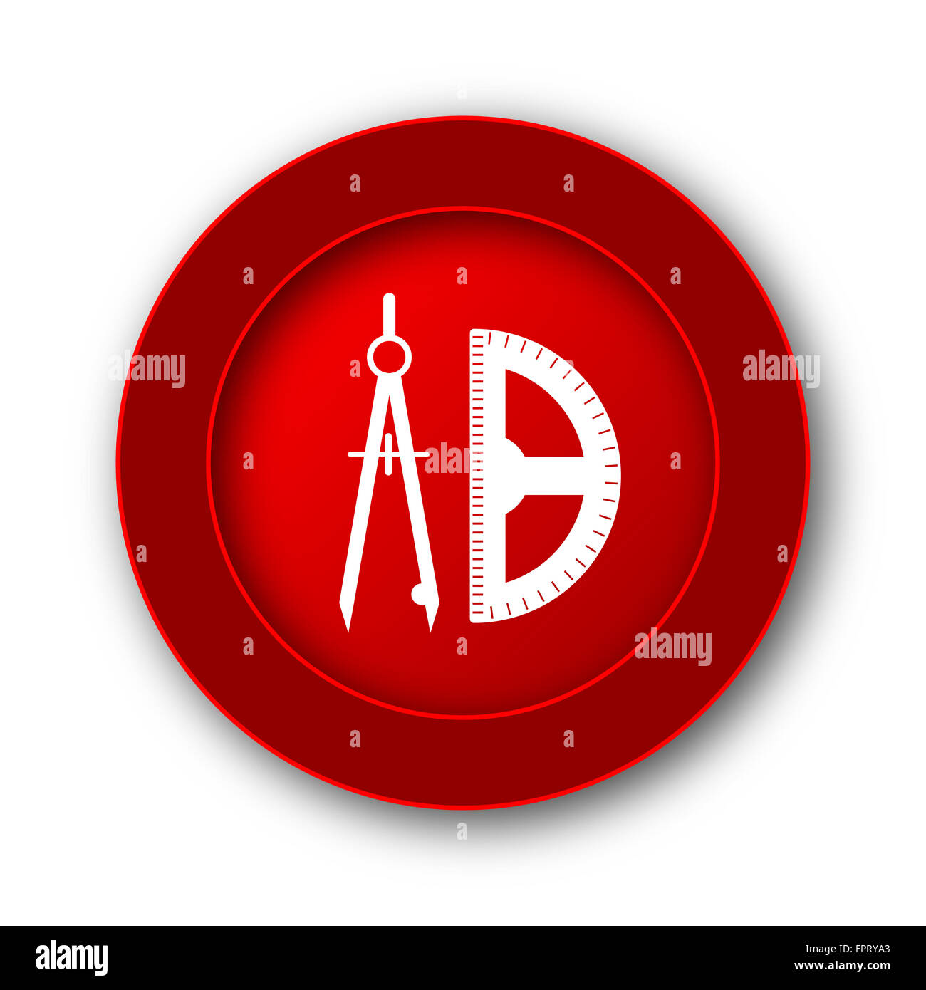 E-learning icon. Internet button on white background Stock Photo - Alamy