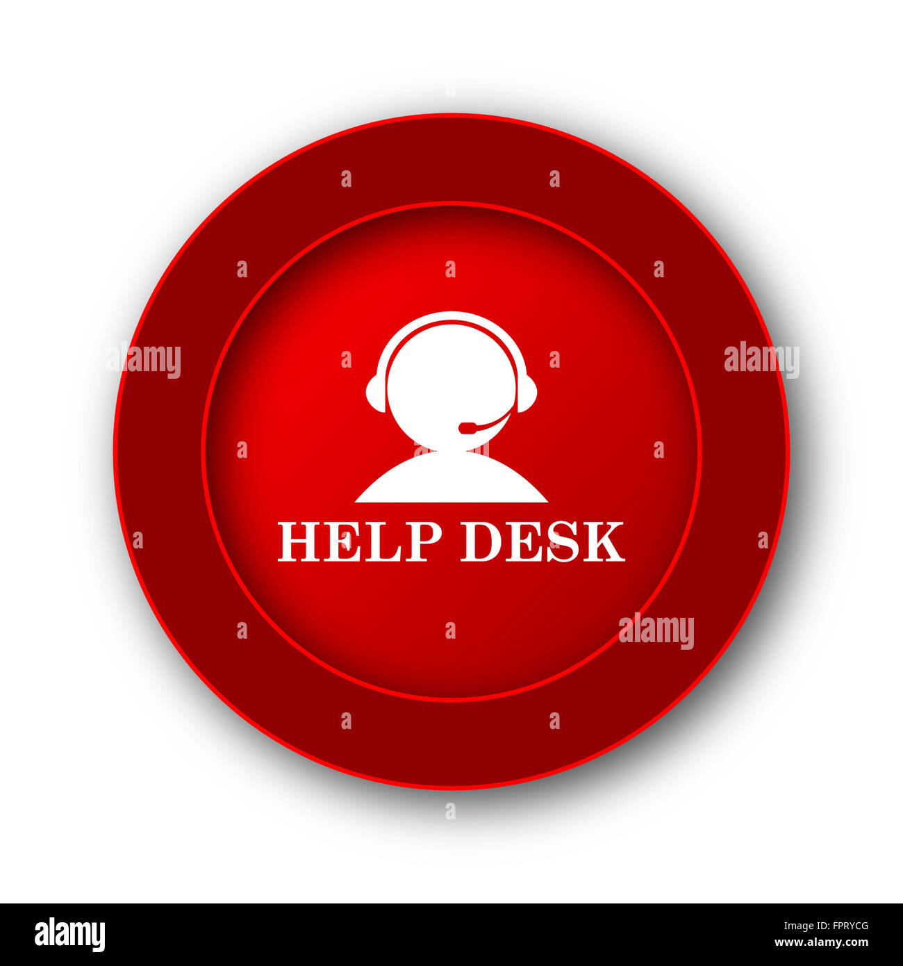 Helpdesk icon. Internet button on white background Stock Photo - Alamy