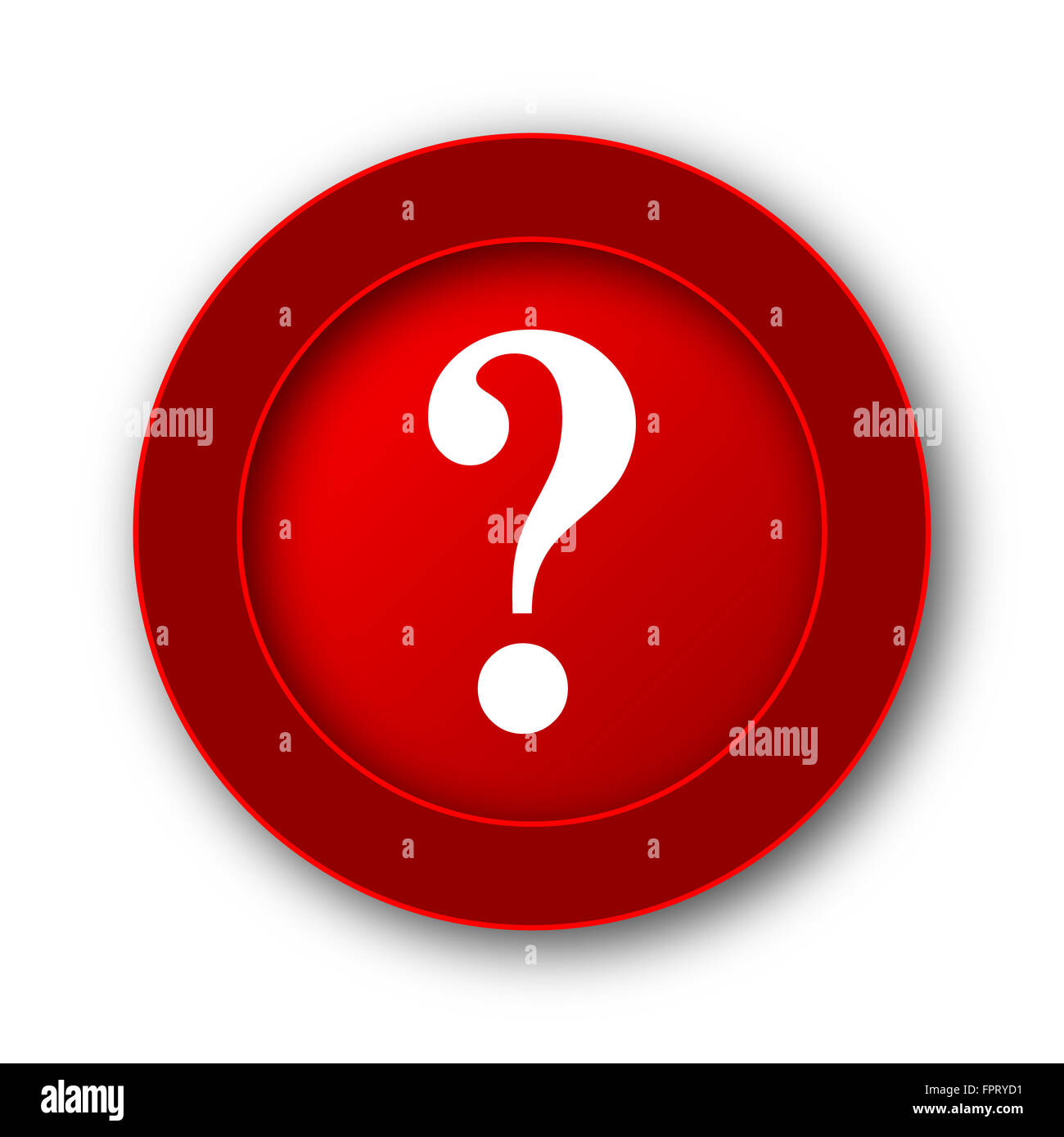 Question mark icon. Internet button on white background Stock Photo - Alamy