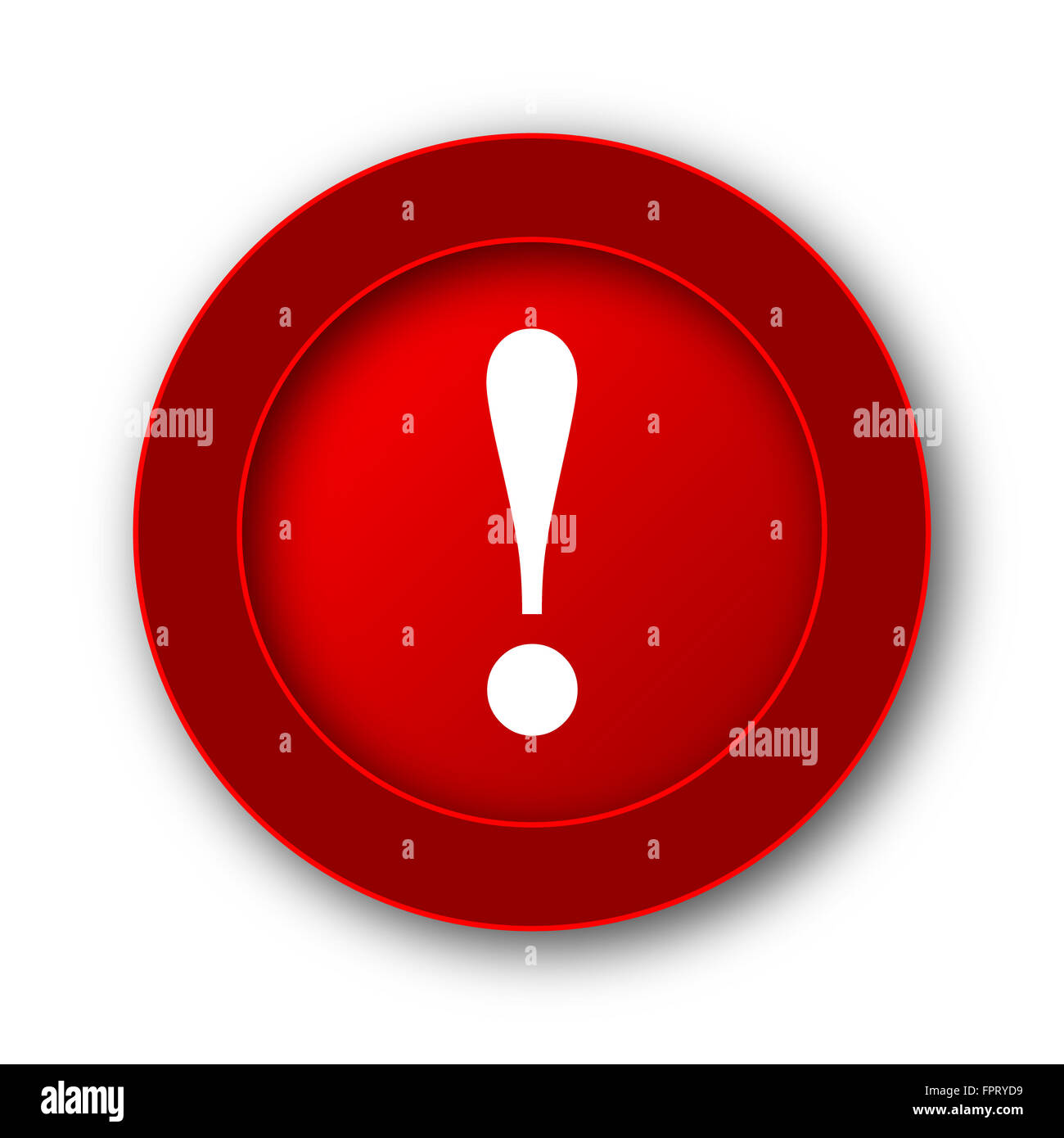Attention icon. Internet button on white background Stock Photo - Alamy