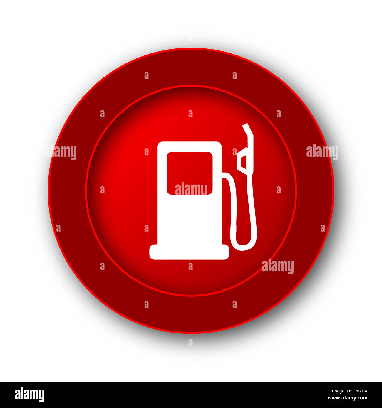 Gas pump icon. Internet button on white background Stock Photo - Alamy
