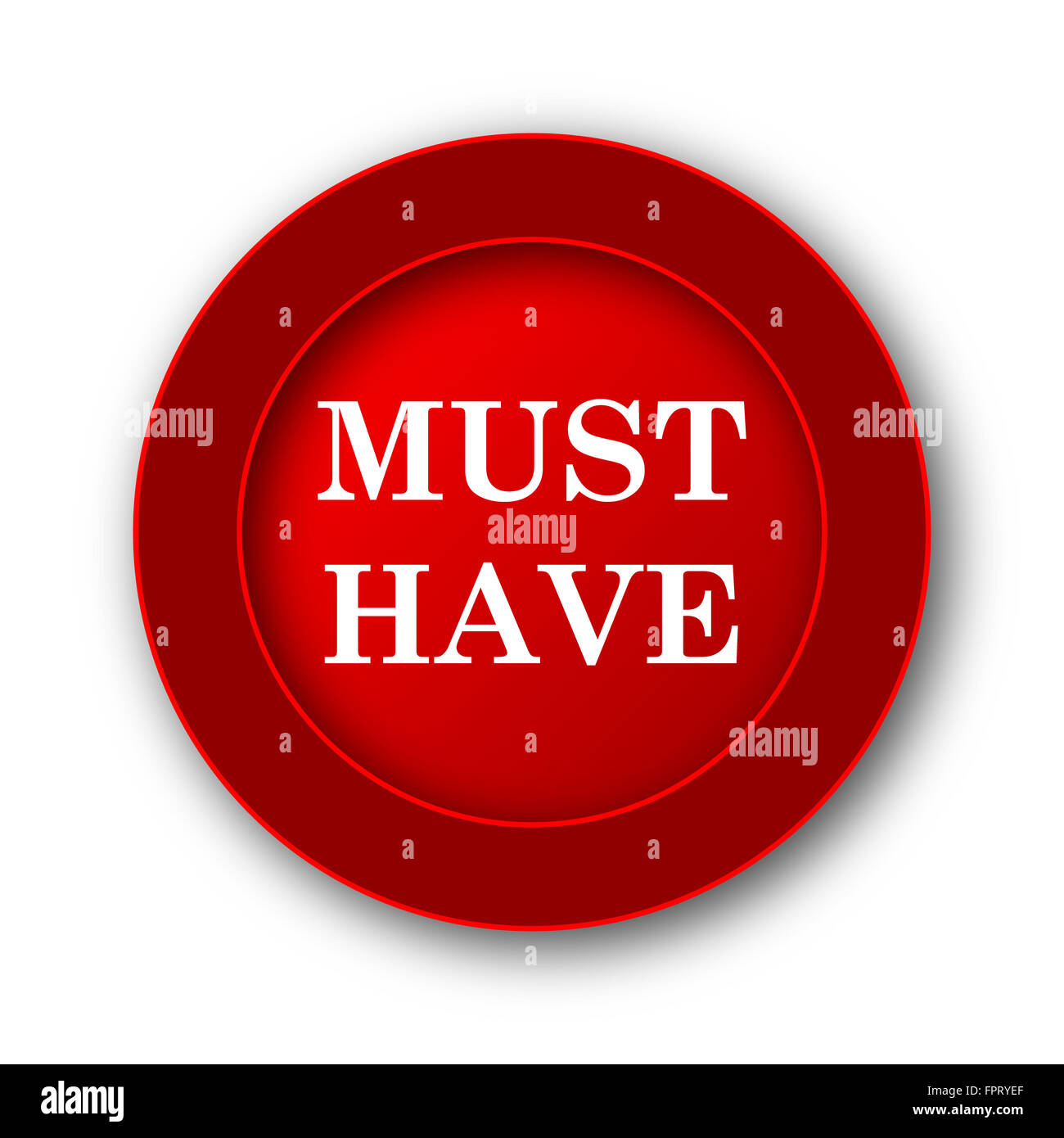 Must have icon. Internet button on white background Stock Photo - Alamy