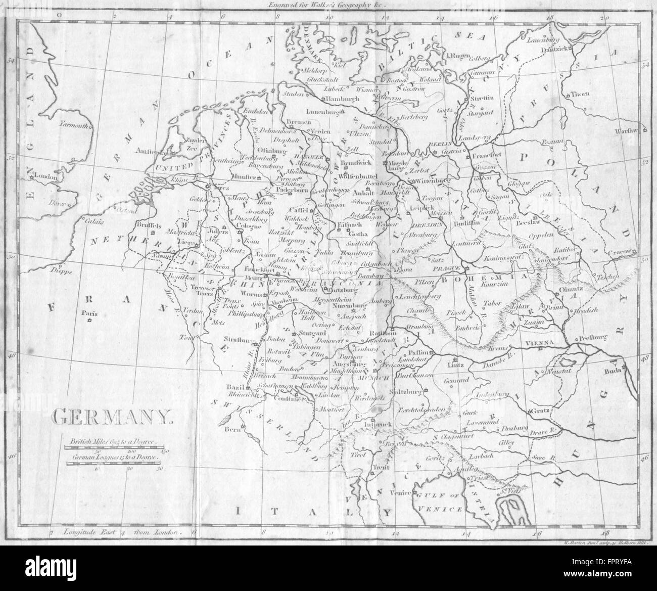 Map of germany early 19th century hi-res stock photography and images ...