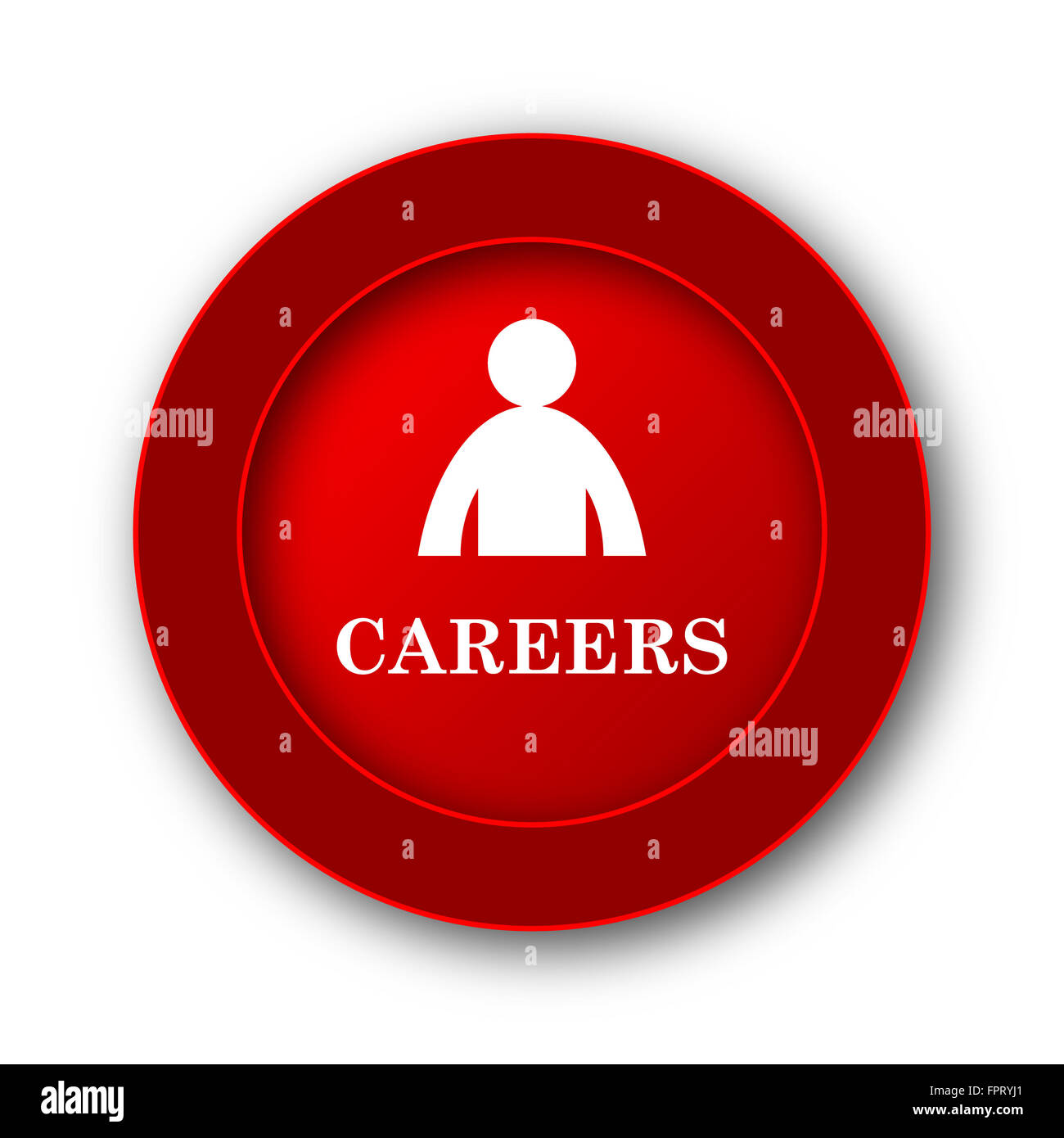 Careers icon. Internet button on white background Stock Photo - Alamy