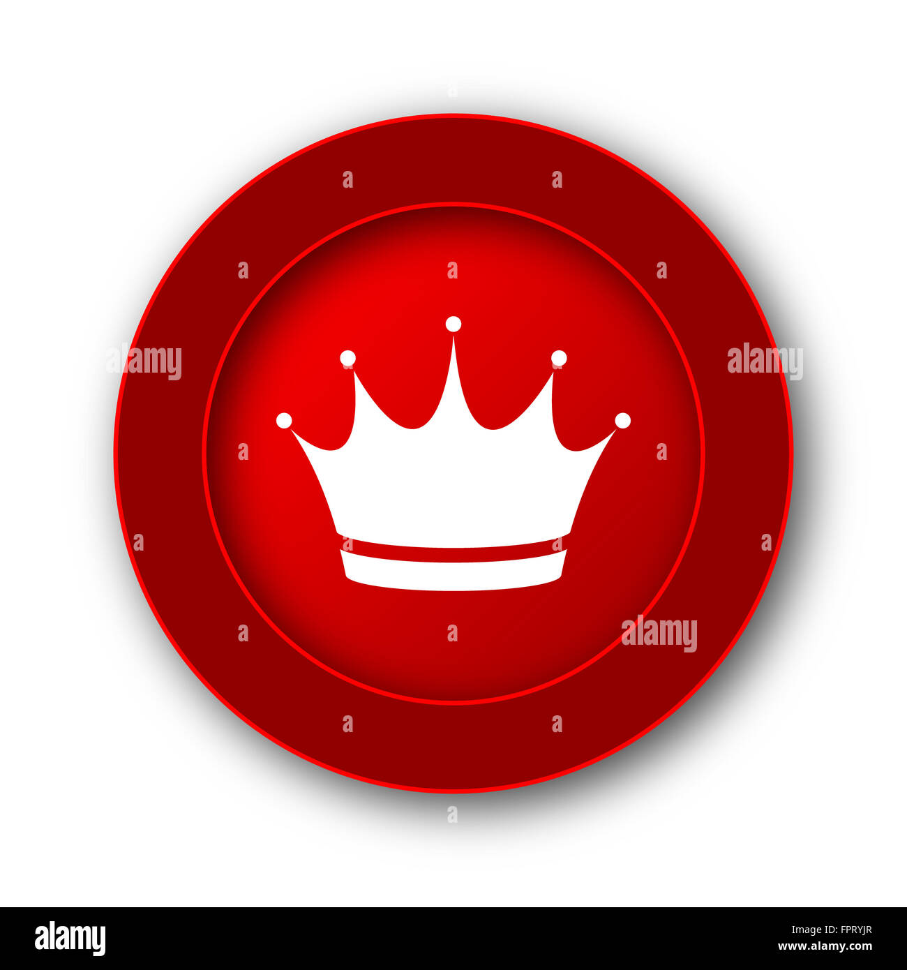 Crown icon. Internet button on white background Stock Photo - Alamy