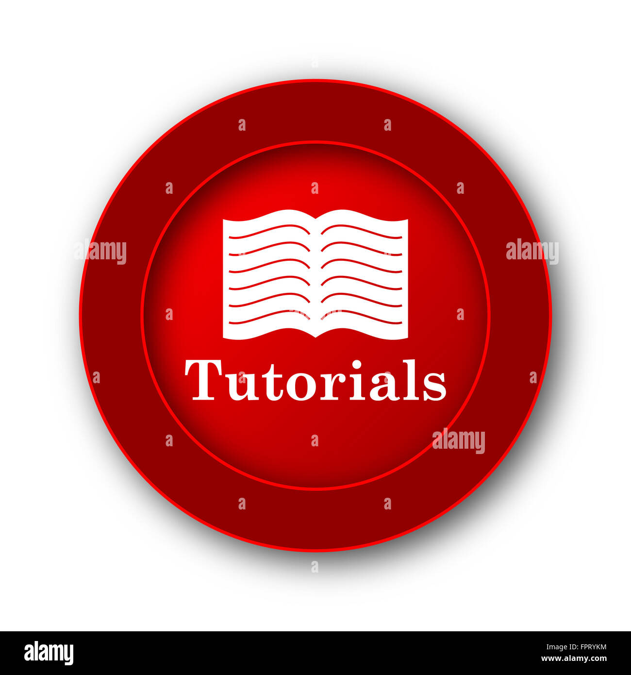 Tutorials icon. Internet button on white background Stock Photo - Alamy