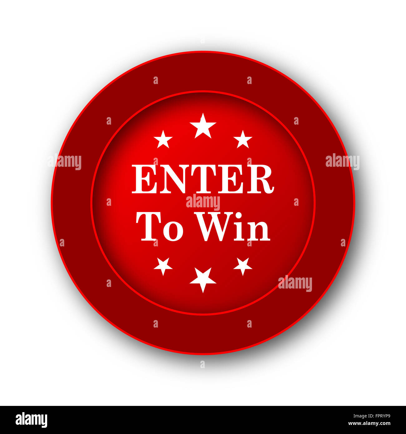 Enter to win icon. Internet button on white background Stock Photo - Alamy