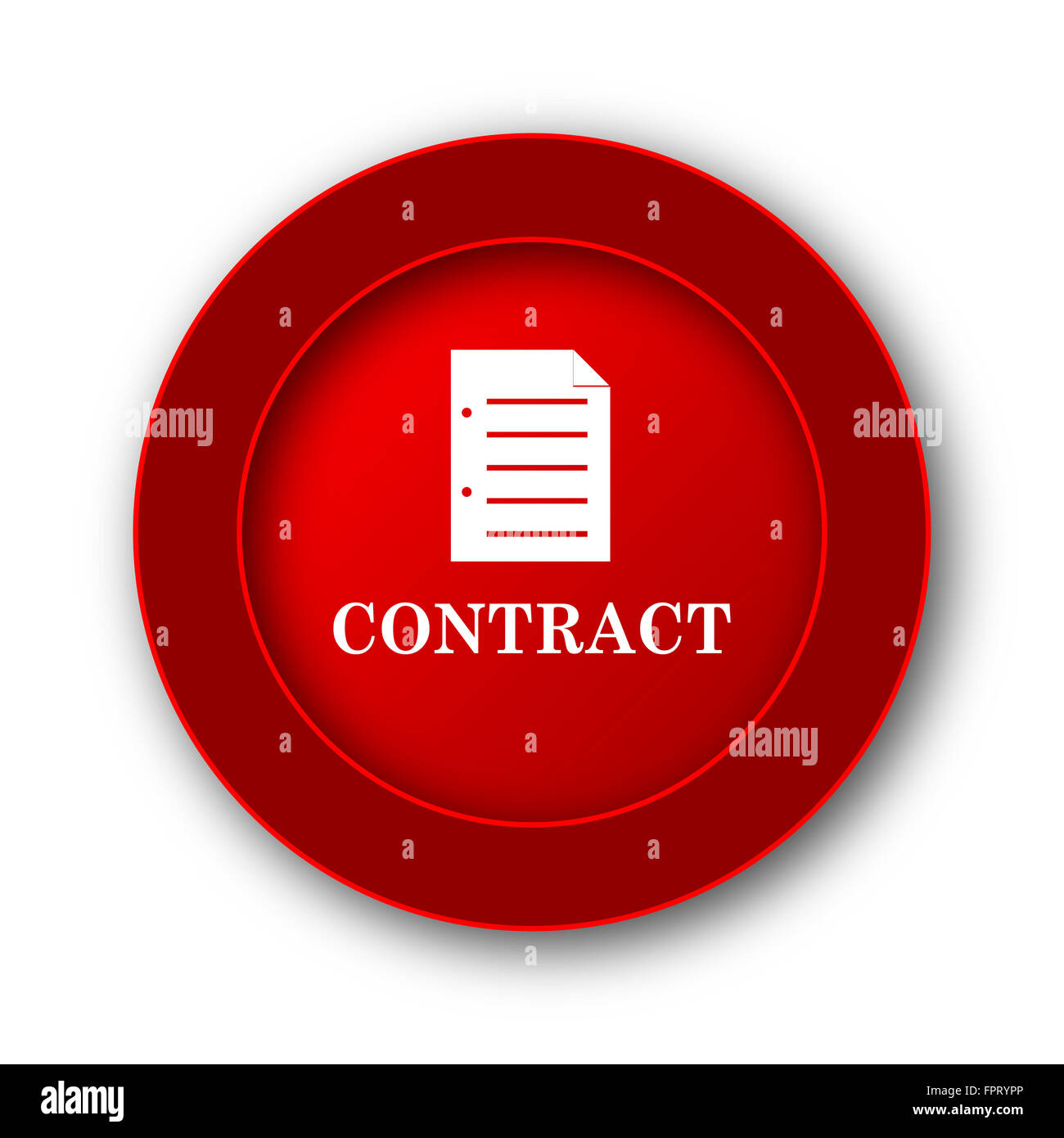Contract icon. Internet button on white background Stock Photo - Alamy