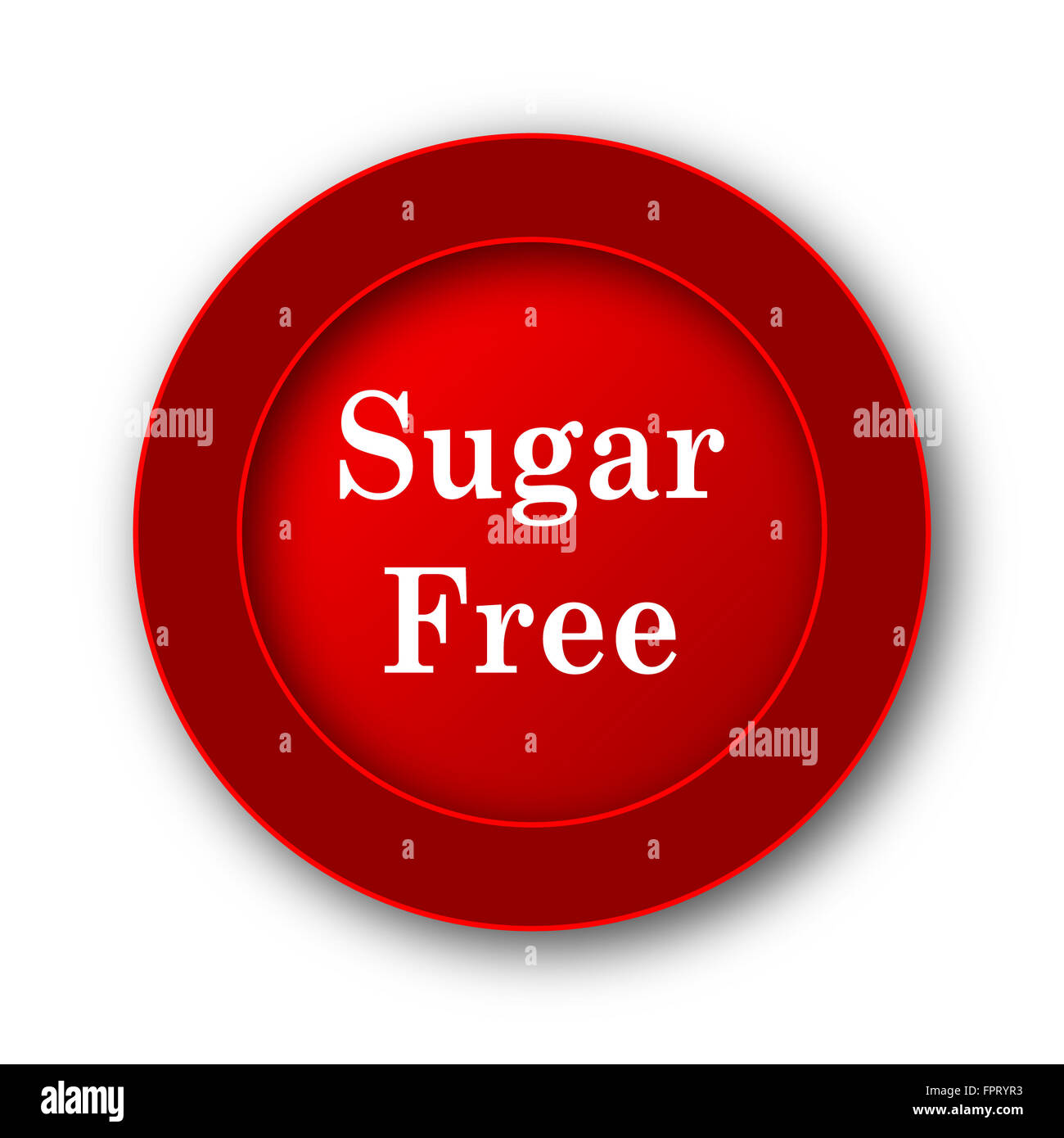 Sugar free icon. Internet button on white background Stock Photo - Alamy