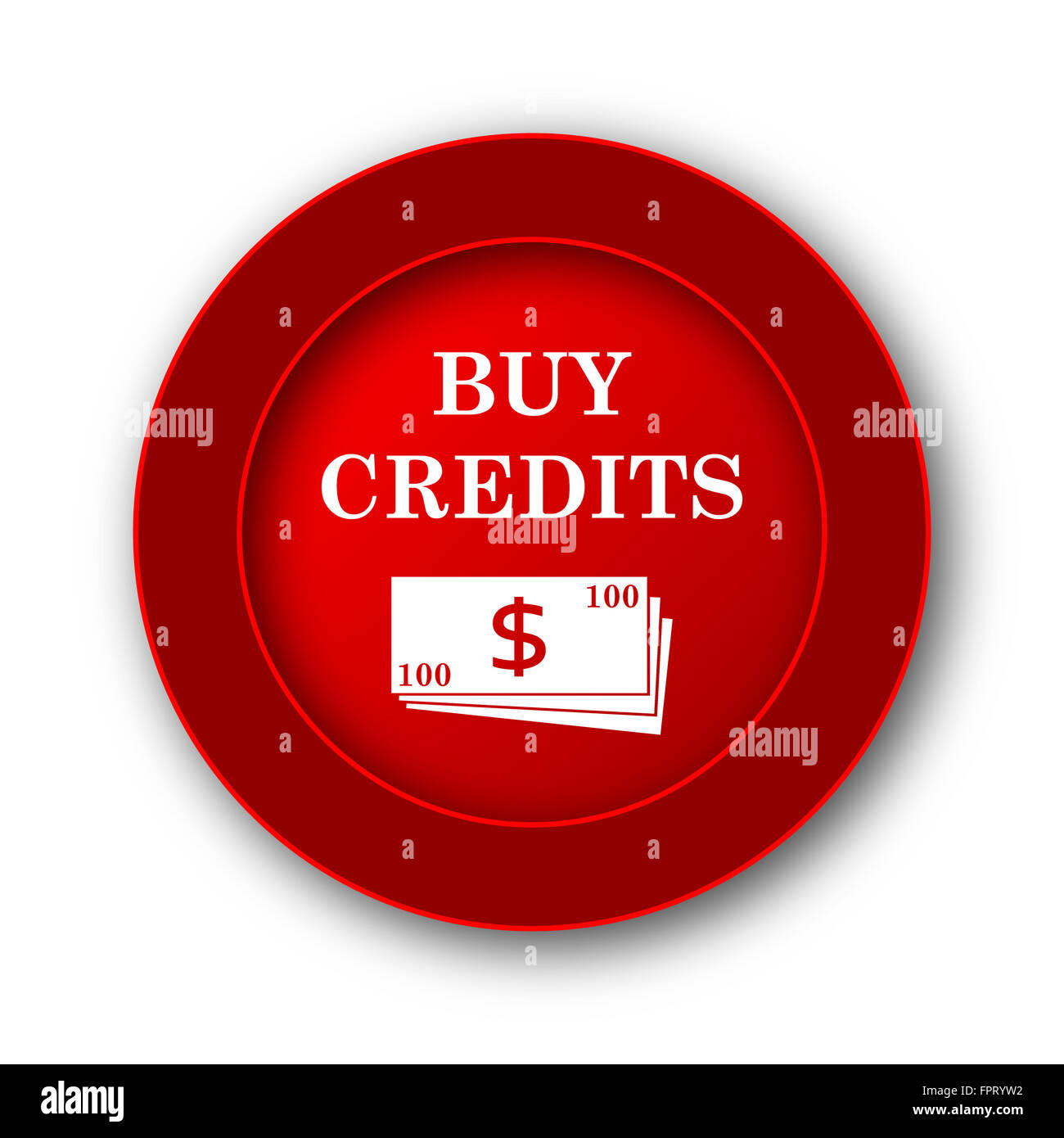 Buy credits icon. Internet button on white background Stock Photo - Alamy