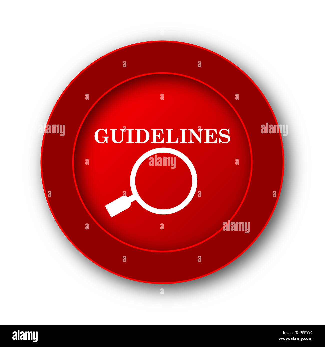 Guidelines icon. Internet button on white background Stock Photo - Alamy