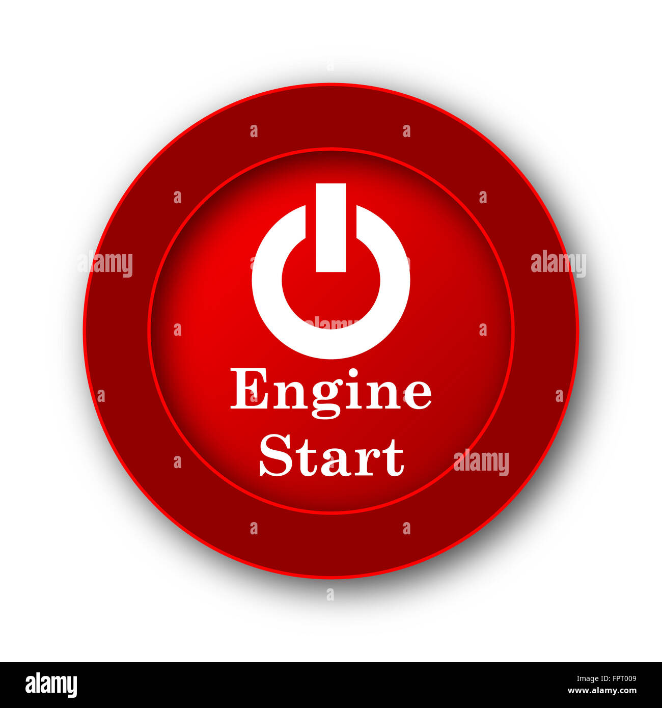 Engine start icon. Internet button on white background Stock Photo - Alamy