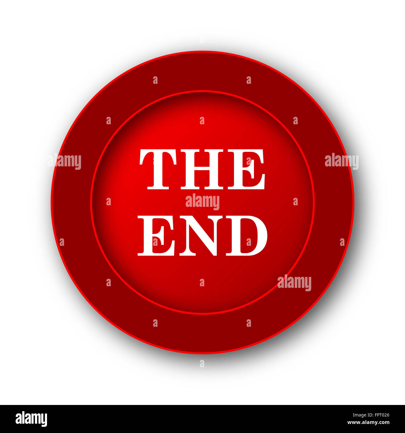 The End icon. Internet button on white background Stock Photo - Alamy