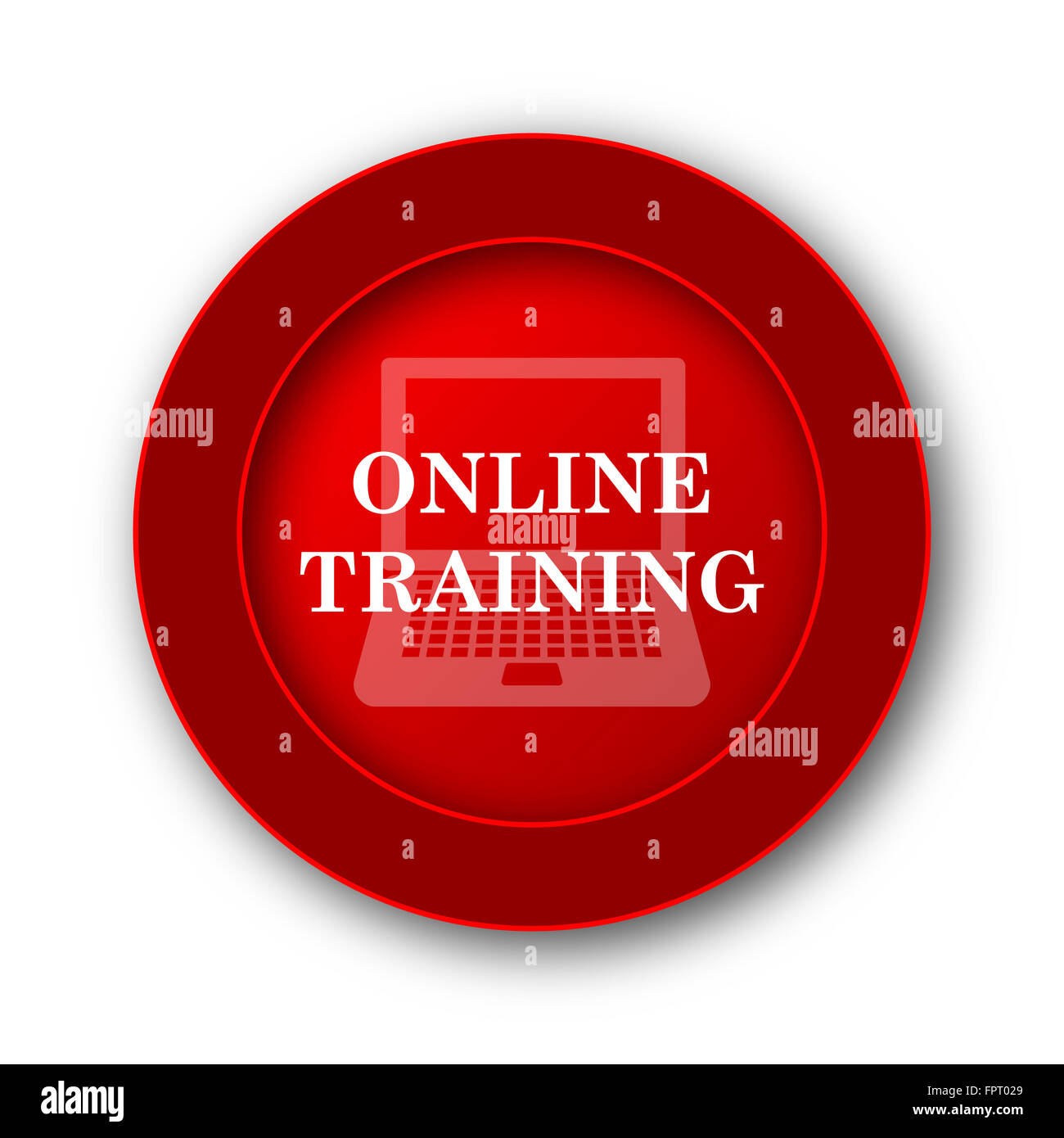 Online training icon. Internet button on white background Stock Photo ...