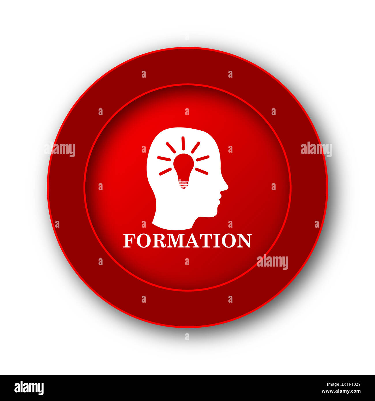 Formation icon. Internet button on white background Stock Photo - Alamy