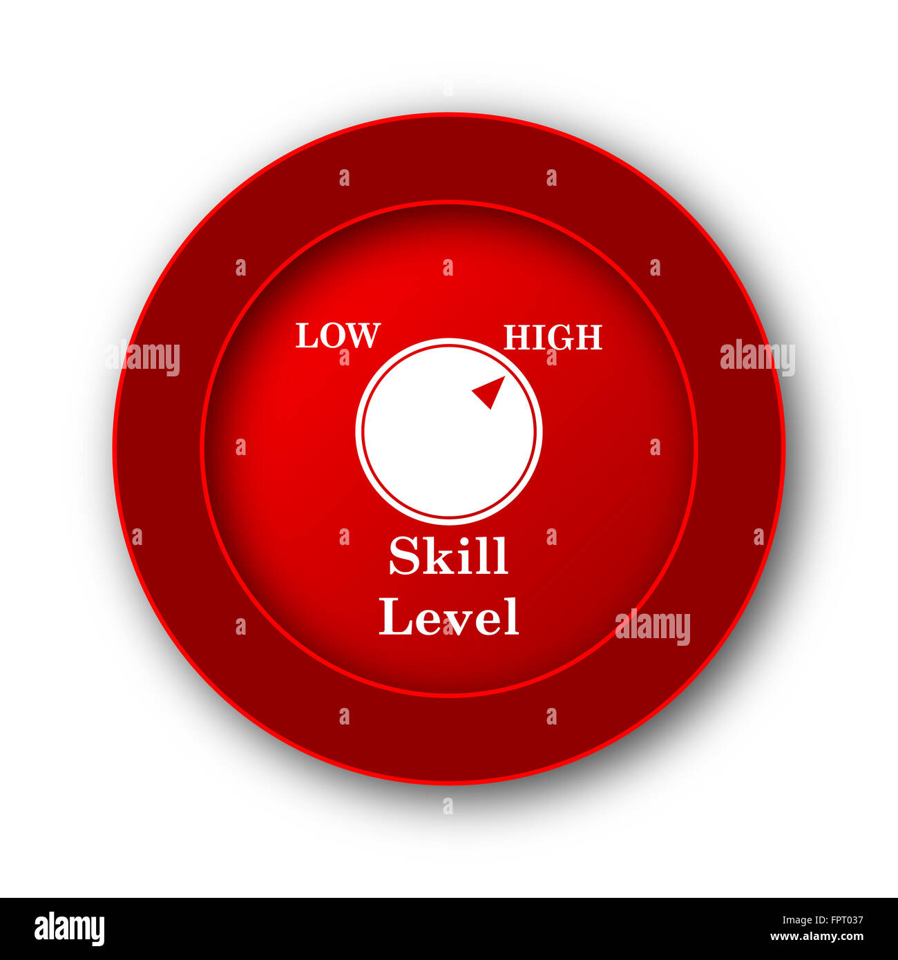 Skill level icon. Internet button on white background Stock Photo - Alamy