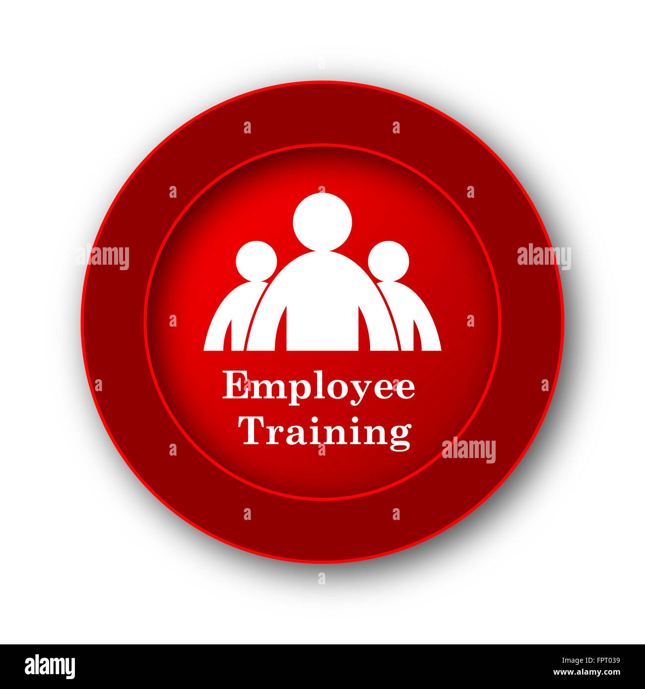 Employee training icon. Internet button on white background Stock Photo ...
