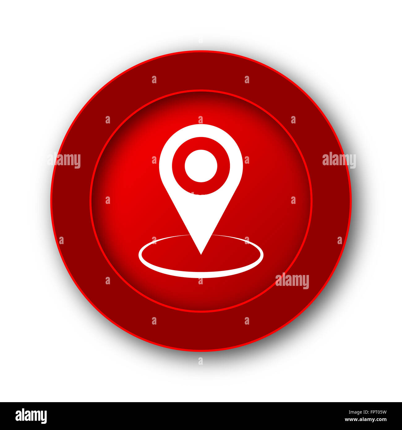 Pin location icon. Internet button on white background Stock Photo - Alamy
