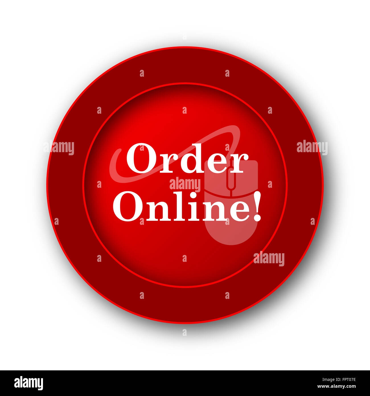 Order online icon. Internet button on white background Stock Photo - Alamy