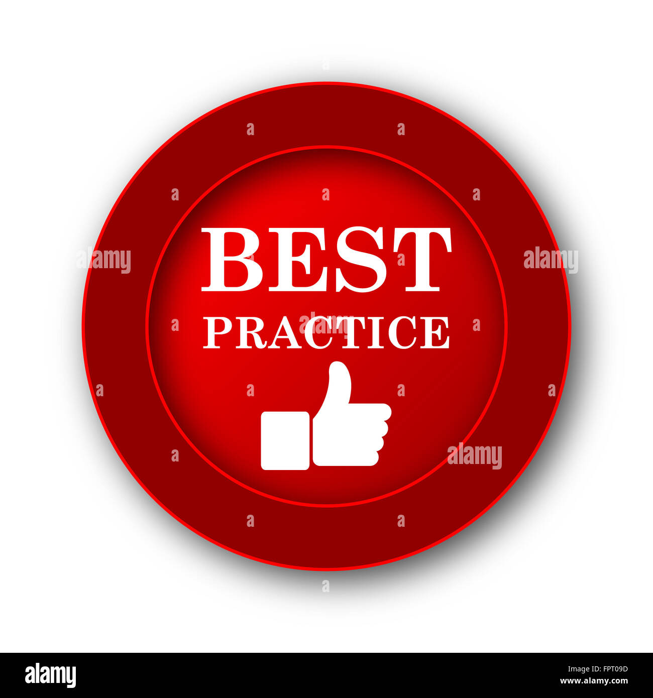 Best practice icon. Internet button on white background Stock Photo - Alamy