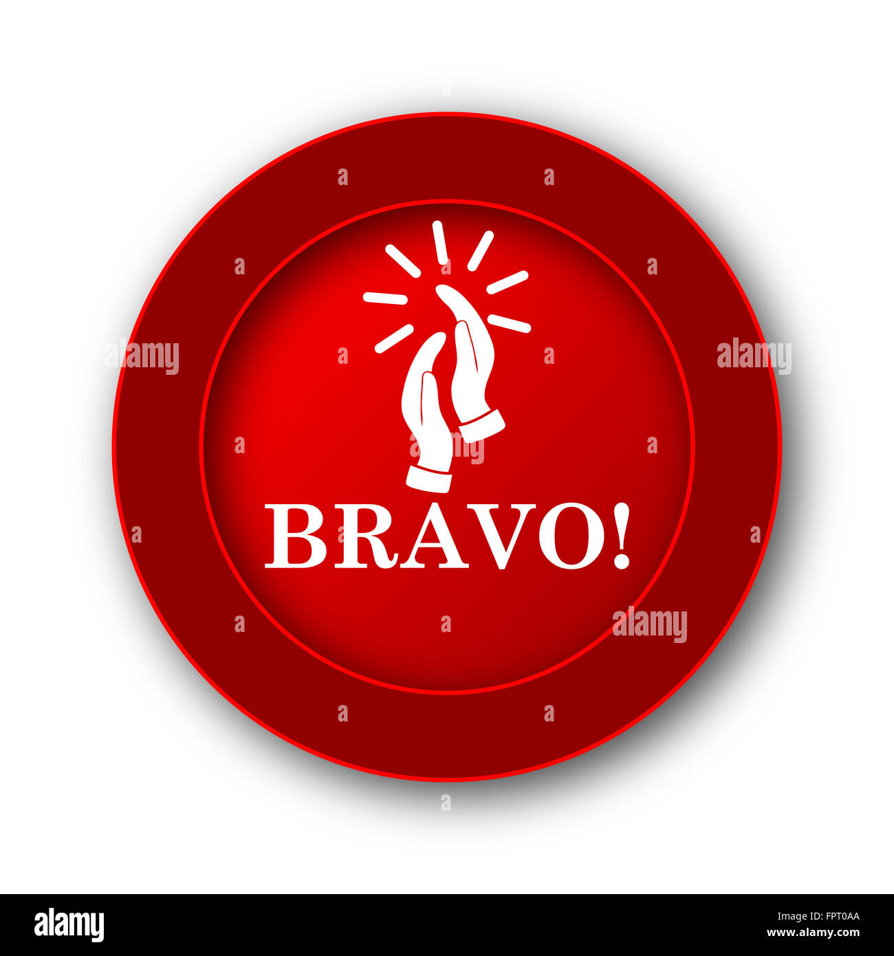 Bravo icon. Internet button on white background Stock Photo - Alamy