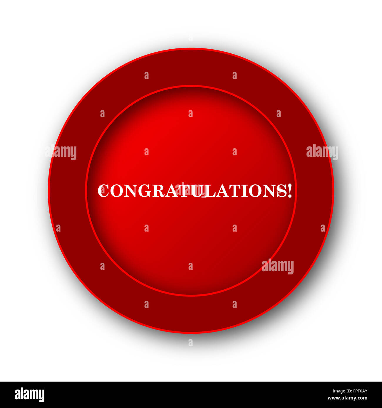Congratulations icon. Internet button on white background Stock Photo ...