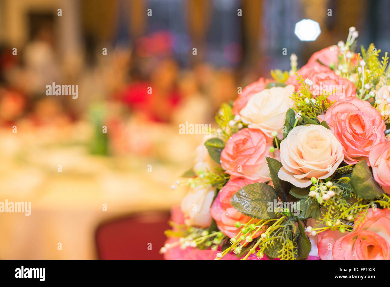 flower decorations in wedding Stock Photo - Alamy