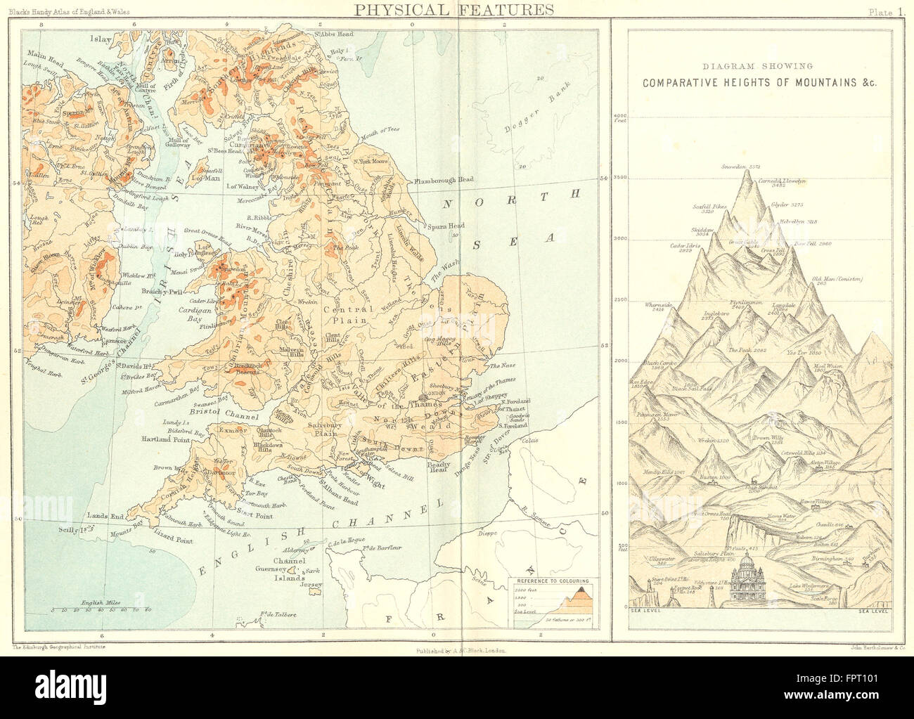 Physical features map hi-res stock photography and images - Alamy