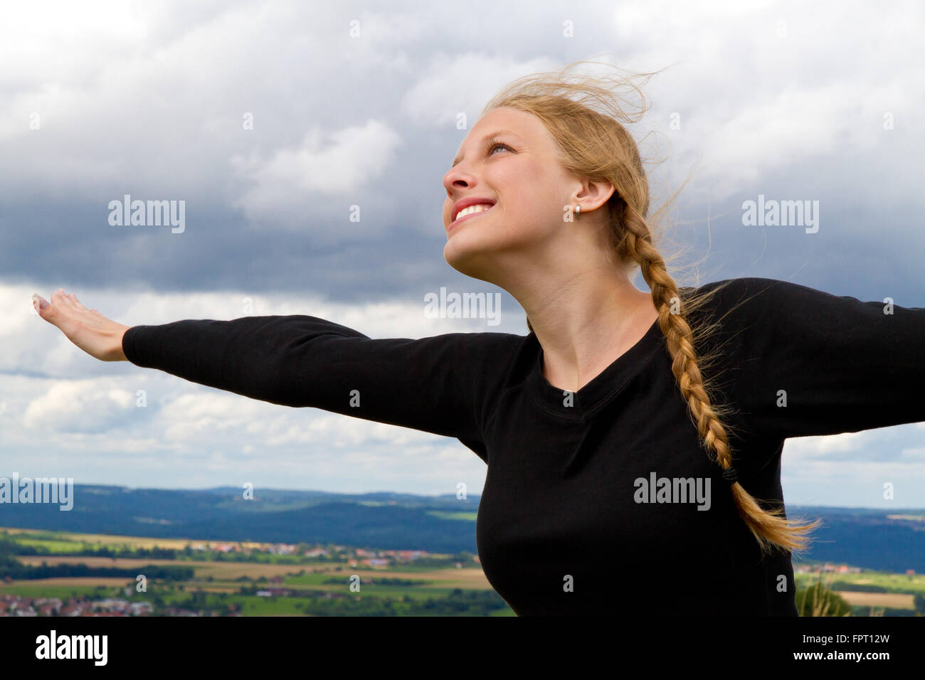 Arms outstretched alps hi-res stock photography and images - Alamy