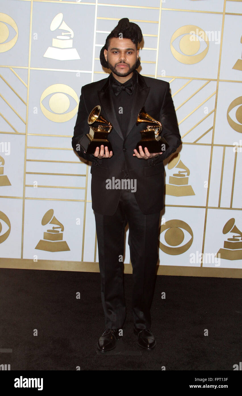 58th Annual GRAMMY Press Room 2016 - Arrivals held at the Staples ...