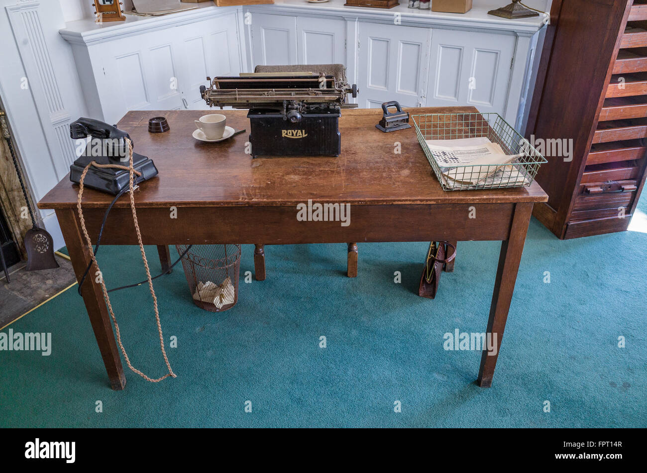 Desk at Bletchley Park, England Stock Photo - Alamy