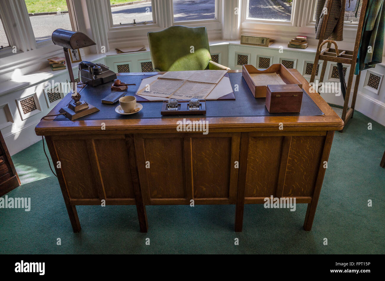 Desk at Bletchley Park, England Stock Photo - Alamy