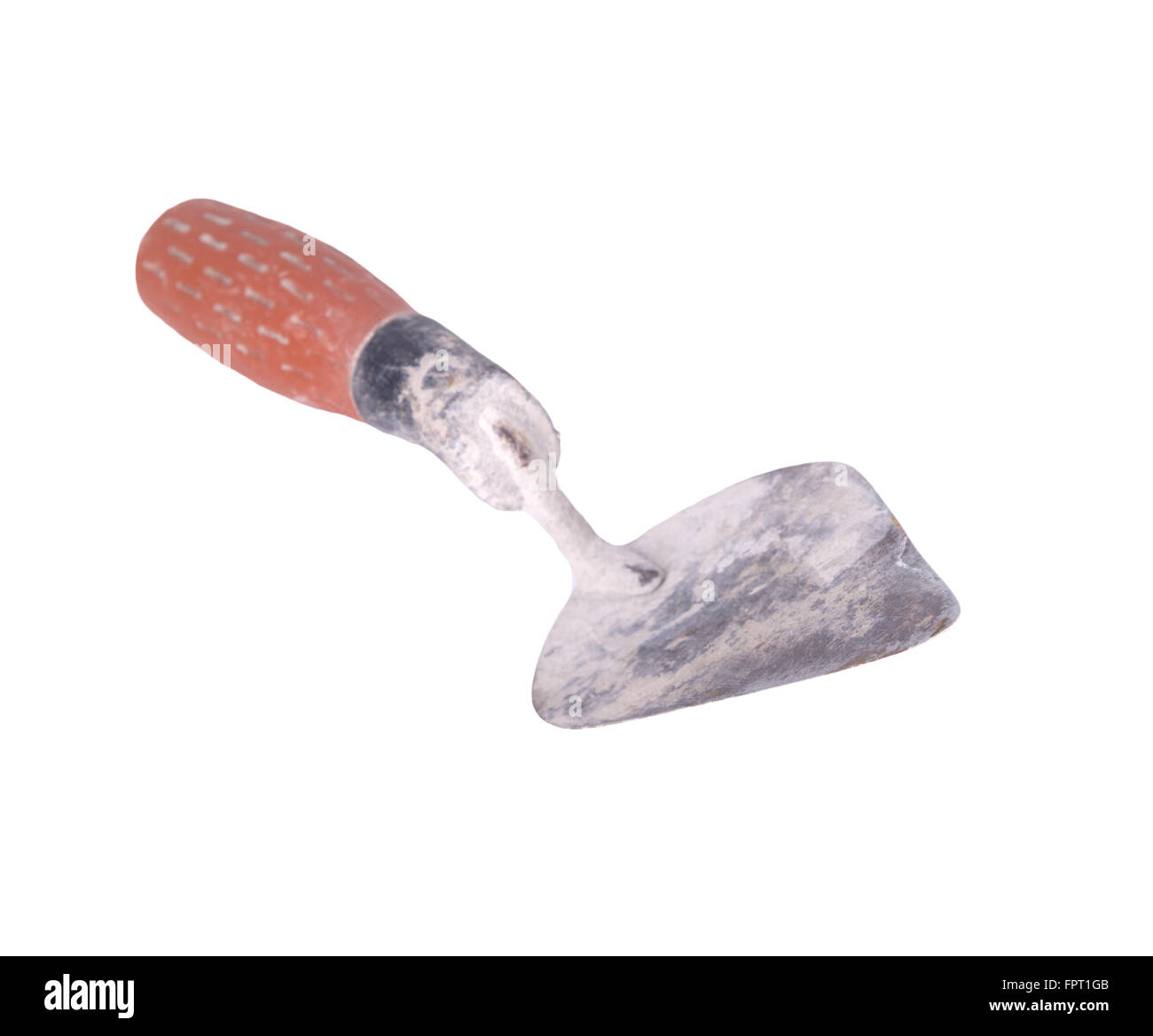 old construction trowel, isolated on white background Stock Photo - Alamy