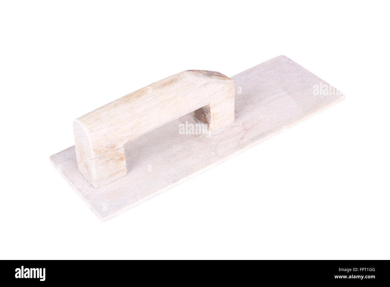 construction wood trowel, isolated on white background Stock Photo - Alamy