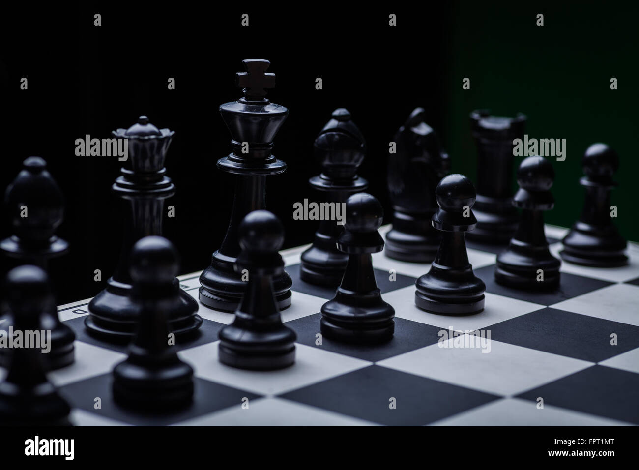 Close-up image of a chess board with chess pieces Stock Photo - Alamy