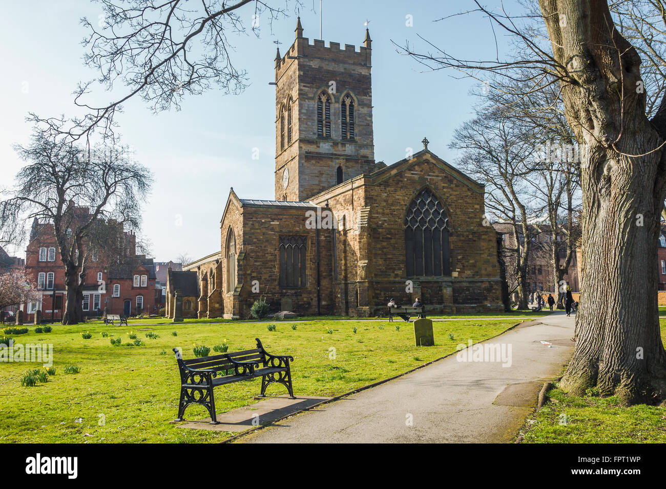 St Giles a medieval church in Northampton town centre Stock Photo - Alamy