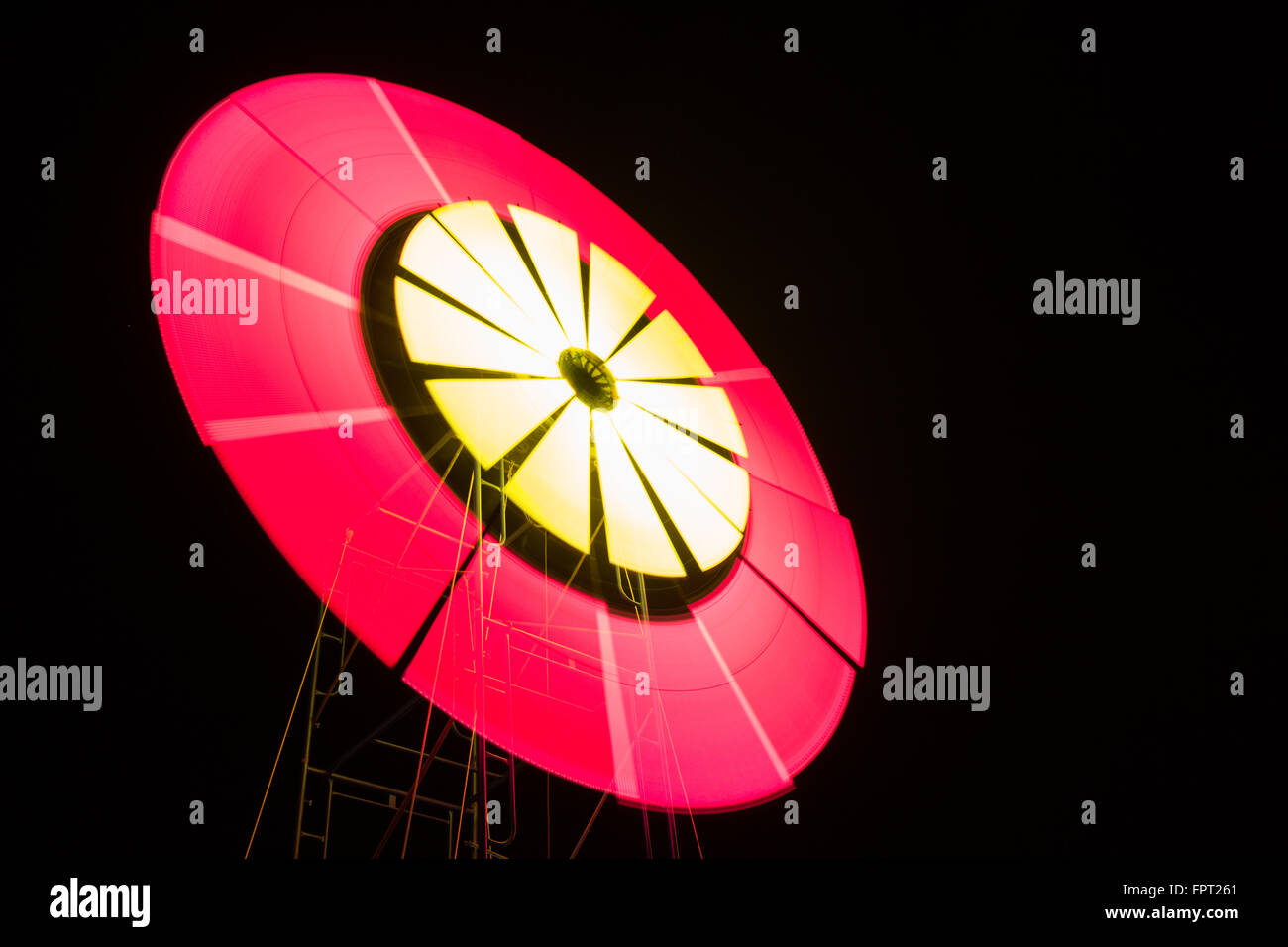 light of blades of windmill at night (rotating motion Stock Photo - Alamy