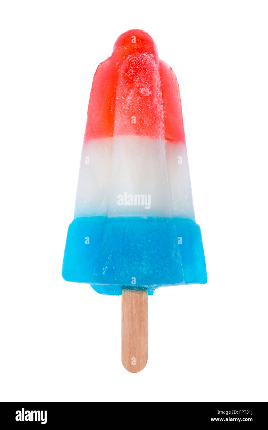 Red-white-and-blue popsicle isolated on a white background Stock Photo ...