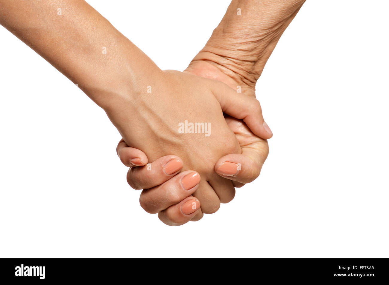 Hands held together Stock Photo - Alamy