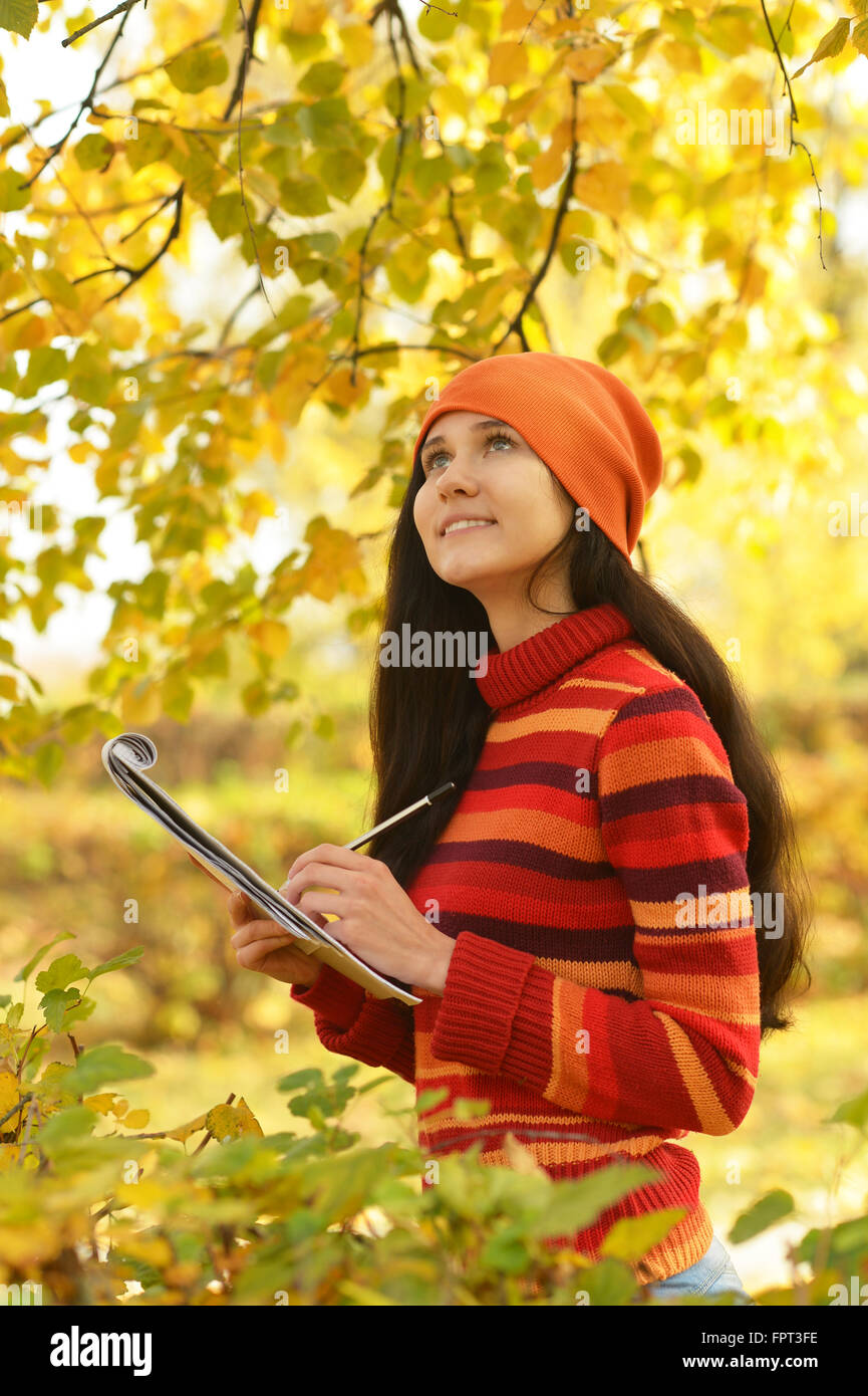 girl with note Stock Photo - Alamy