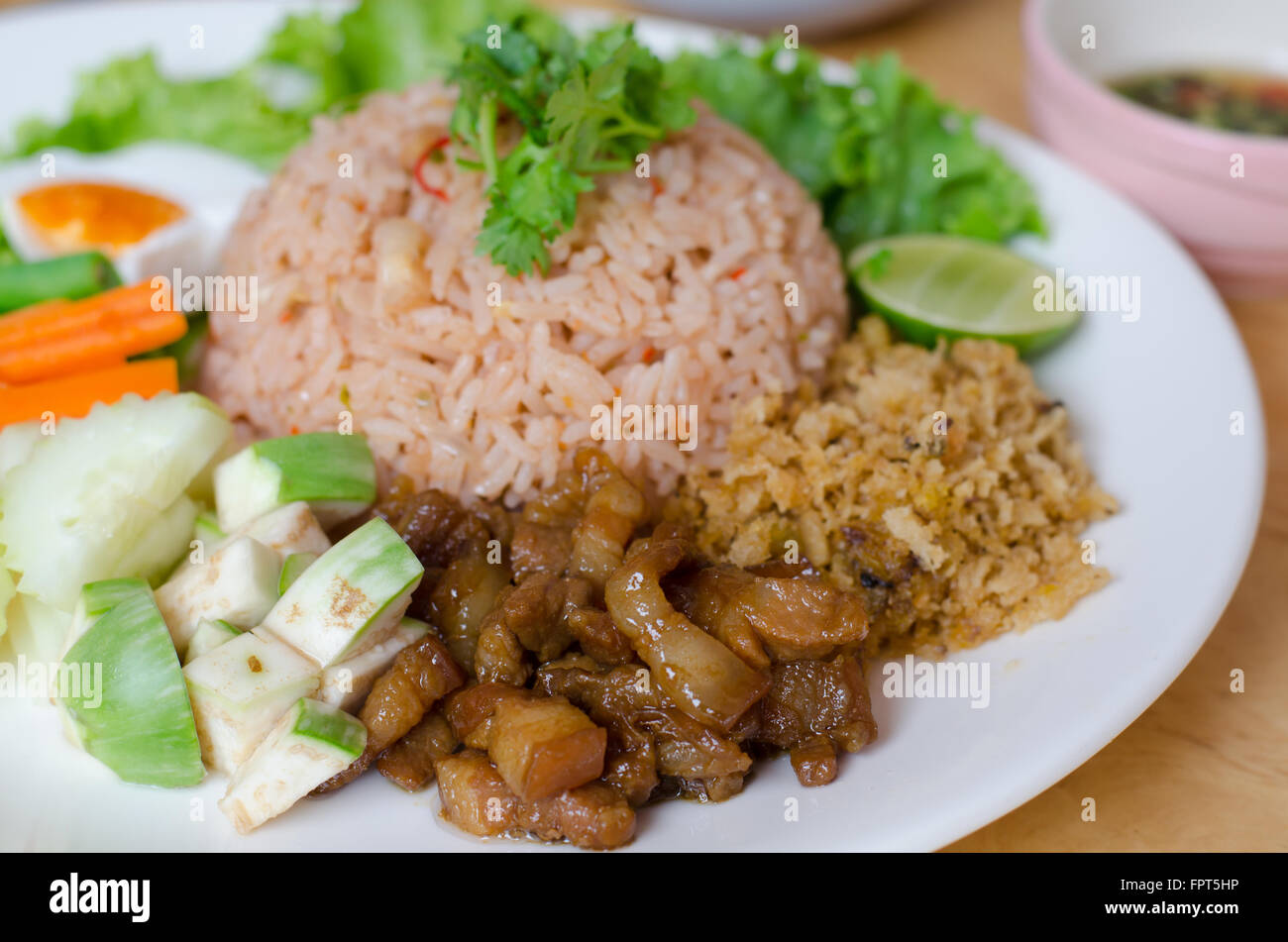 Fried rice with shrimp paste Stock Photo - Alamy