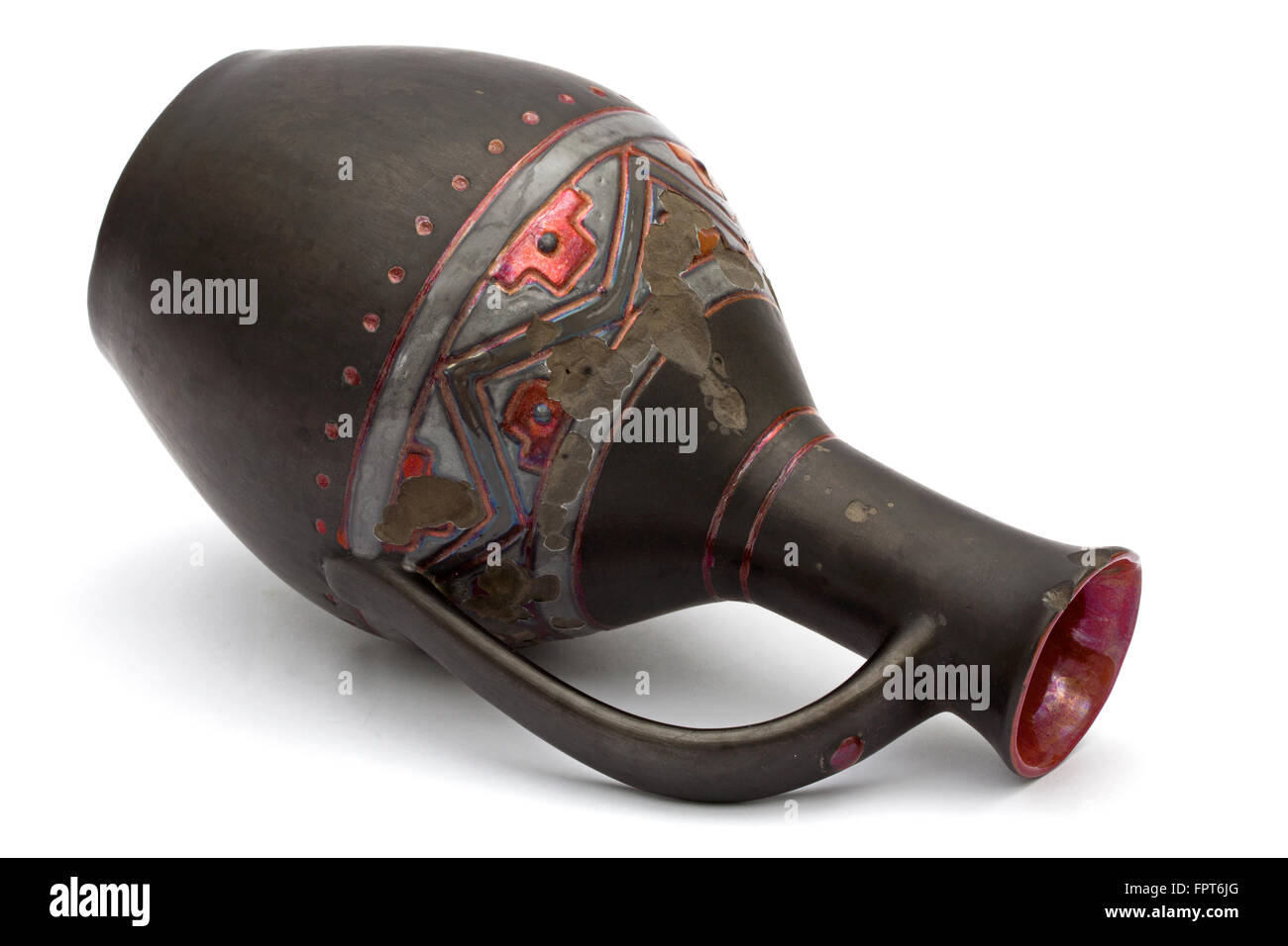 Old pitcher, isolated on white background Stock Photo - Alamy