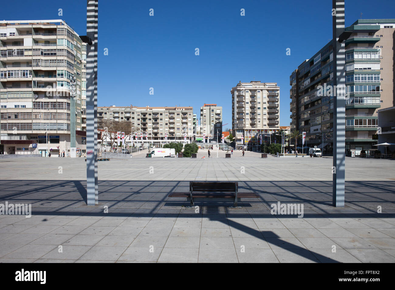 City of Almada in Portugal, Liberty Square - Praca da Liberdade ...