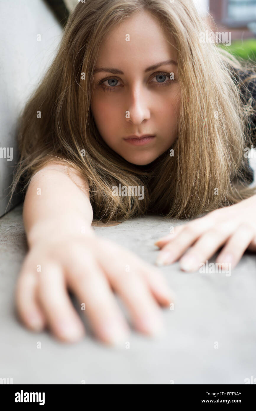 Crawling woman hi-res stock photography and images - Alamy