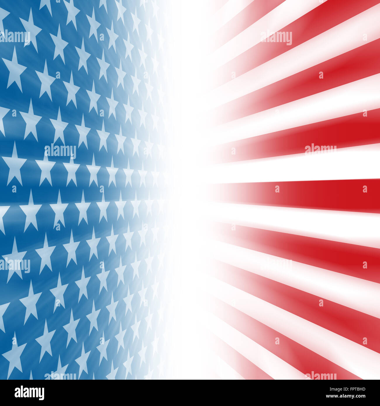 Stars and Stripes perspective background disappearing in a vertical ...